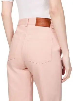 Chloé Fitted Cropped Bootcut Cotton Pants
