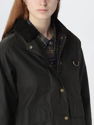 Barbour Avon Hooded Waxed Jacket - Black