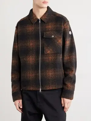 Moncler Checked Flannel Overshirt - Red
