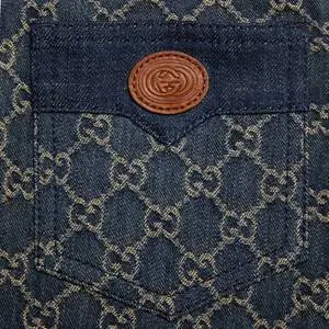 Gucci Gg Jacquard Denim Skirt