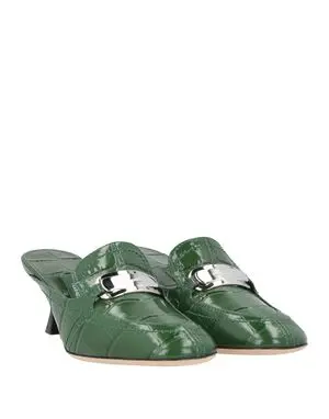 FERRAGAMO Calfskin Mules With Crocodile Print