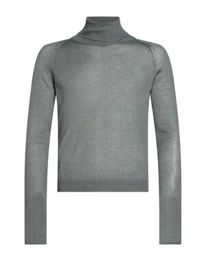 Isabel Benenato Turtleneck Military Size Cashmere, Silk - Green
