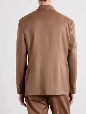 Barena Venezia Double-breasted Virgin Wool Gabardine Suit Jacket