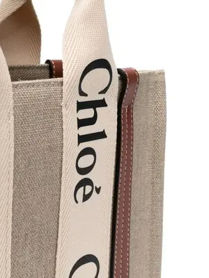 Chloé Woody Small Linen Tote