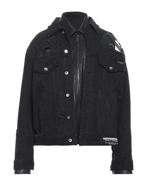Dolce & Gabbana Denim Outerwear Size Cotton, Lambskin - Black
