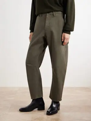 NILI LOTAN Emir Straight-leg Cotton-blend Twill Trousers