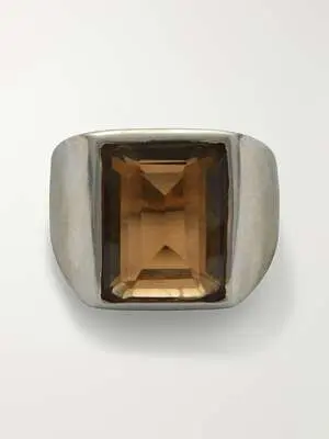 FOUNDWELL Vintage 1970s Sterling Quartz Ring - Silver