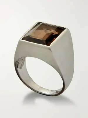 FOUNDWELL Vintage 1970s Sterling Quartz Ring