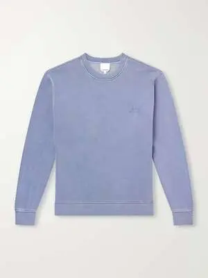 A.p.c. Fernando Logo-print Cotton-jersey Sweatshirt - Blue