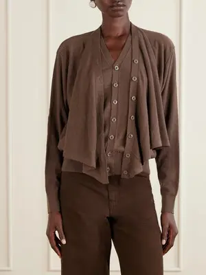 LEMAIRE Wool-blend Cardigan With Trompe-l'ail Detailing