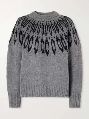 Altuzarra Coleman Intarsia-knitted Wool Sweater - Black