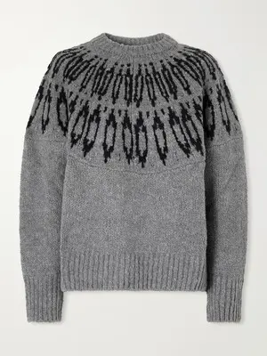 Altuzarra Coleman Fair Isle Wool Sweater - Black