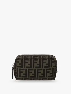 Fendi Ff Technical Fabric Clutch Bag - Brown