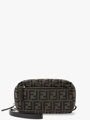 Fendi Ff Zucca Jacquard Fabric Clutch Bag - Brown