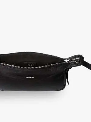 Fendi Zip Top Small Vintageeffect Leather Shoulder Bag