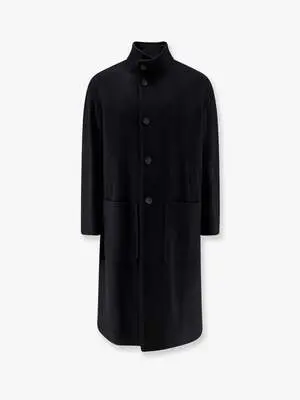 HEVO Savelletri Virgin Wool Blend Coat - Black