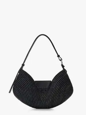 Loewe Paula's Ibizaswing Raffia And Leather Shoulder Bag