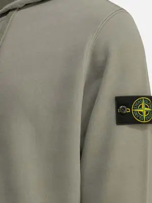 Stone Island Organic Cotton Sweatshirt With Lateral Logo Patch