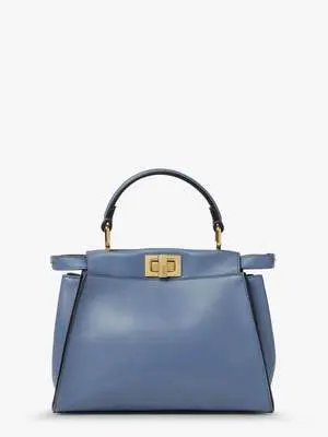 Fendi Peekaboo Mini Leather Handbag - Blue