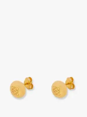 Loewe Paula's Ibiza Anagram Pebble Sterling Silver Earrings