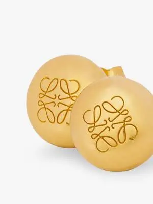 Loewe Paula's Ibiza Anagram Pebble Sterling Silver Earrings