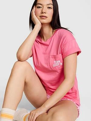 Pink Light As Air Jersey Pocket Tee - Pink