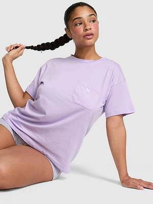 Pink Light As Air Jersey Pocket Tee Purple