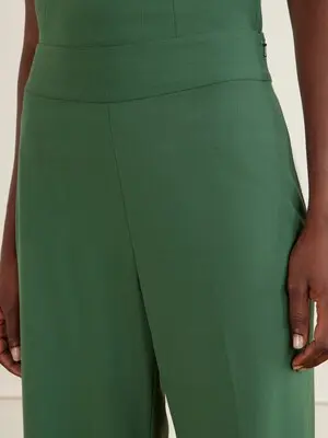 Carolina Herrera Diane Pleated Wool-blend Straight-leg Pants