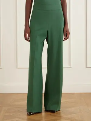 Carolina Herrera Diane Pleated Wool-blend Straight-leg Pants