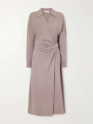 Altuzarra Ellington Draped Jersey Maxi Dress - Beige