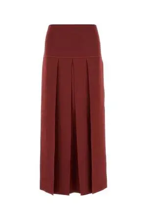 Alaïa Tyrian Purple Stretch Viscose Blend Skirt - Red