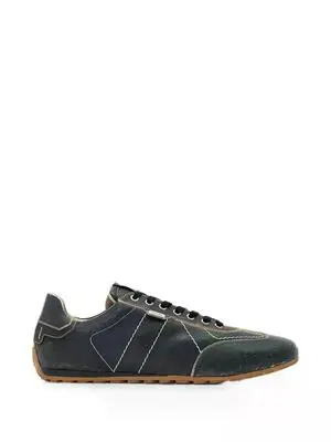 ALLSAINTS Liam Contrast-stitch Leather Sneakers - Black