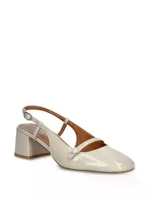 JONAK PARIS Patent Finish Slingback Pumps