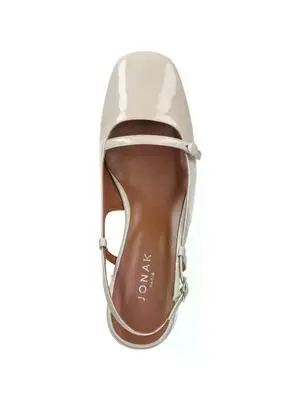 JONAK PARIS Patent Finish Slingback Pumps