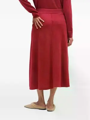Chinti & Parker Ribbed-knit A-line Midi Skirt