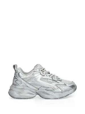 BUFFALO Gianna One Metallic-effect Panelled Sneakers - Silver