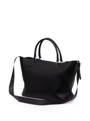 Armani Exchange Logo-plaque Pebbled Tote Bag - Black