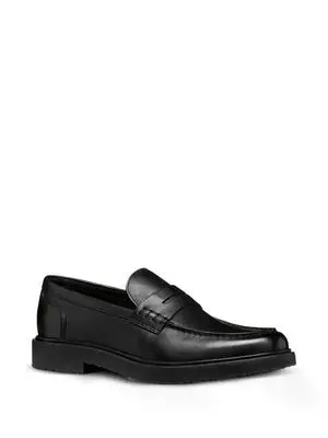 Geox Leather Penny-slot Loafers