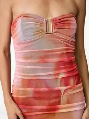 Bardot Stephanie Ruched Floral-print Maxi Dress - Pink