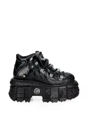 NEW ROCK Metallic Chunky-sole Sneakers - Black