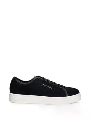 Armani Exchange Logo-print Lace-up Sneakers - Blue