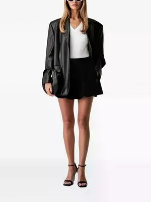 Armani Exchange Elasticated Logo-embroidered Mini Skirt
