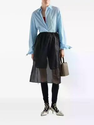 Prada Cotton Organdy Midi Skirt