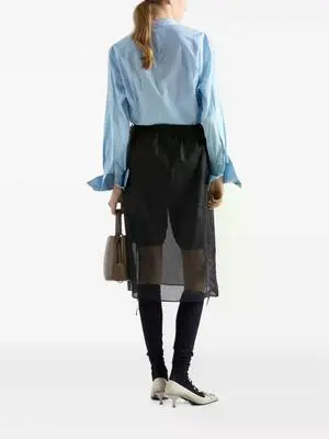 Prada Cotton Organdy Midi Skirt