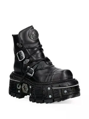 NEW ROCK Buckle-fastening Platform Boots