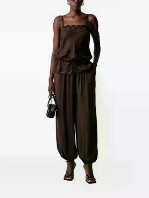 Bardot Bonita Lace-trim Drawstring Top