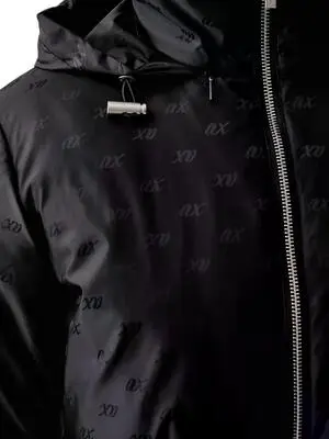 Armani Exchange Monogram-pattern Hooded Coat