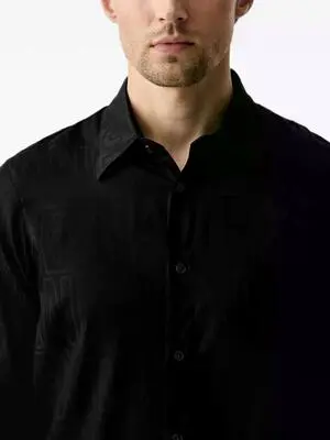 Armani Exchange Logo-jacquard Long-sleeved Shirt