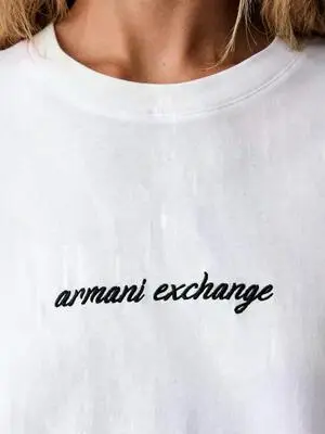 Armani Exchange Logo-embroidered T-shirt