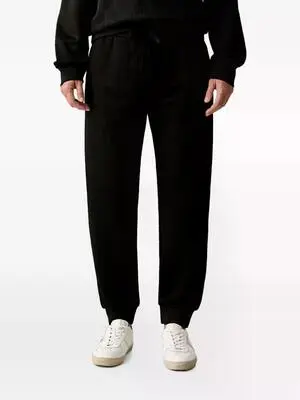 Armani Exchange Logo-jacquard Drawstring Track Pants - Black